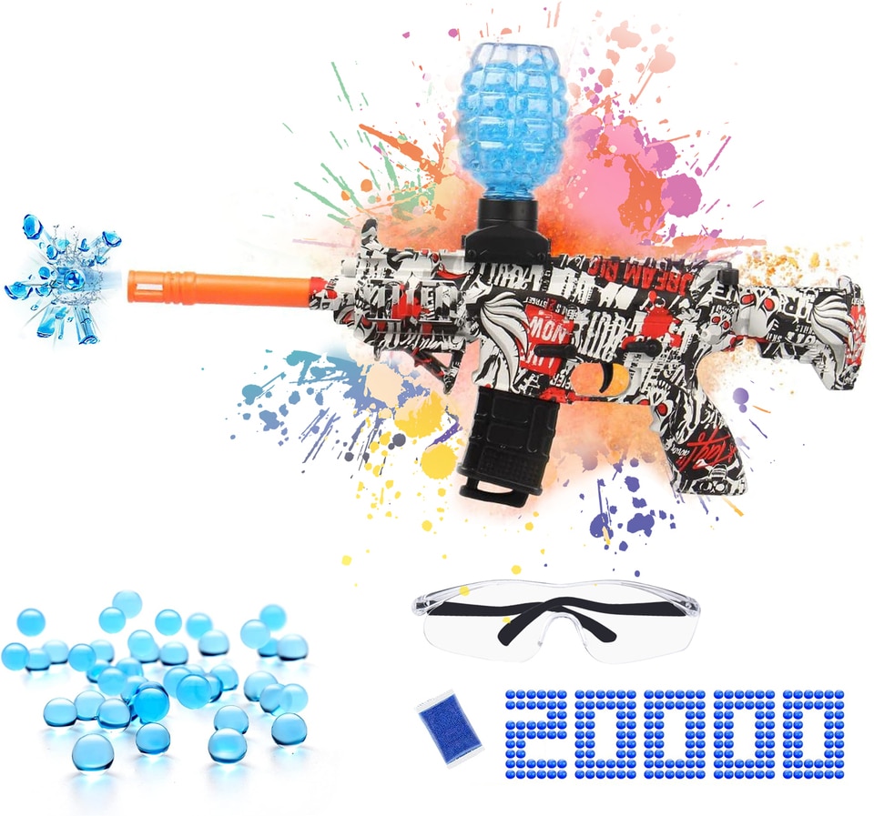 Mini M416 Gel Blaster Électrique avec 20000+ Perles d’Eau – Pistolet Orbeez